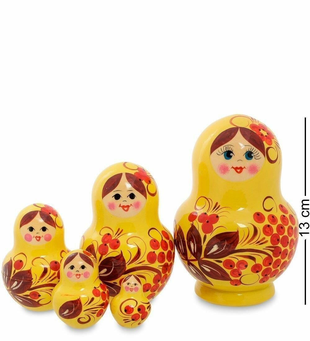 Матрешка 5-кукольная (Семеновская) A2108361 Народные промыслы, Дерево липа, краски, лак