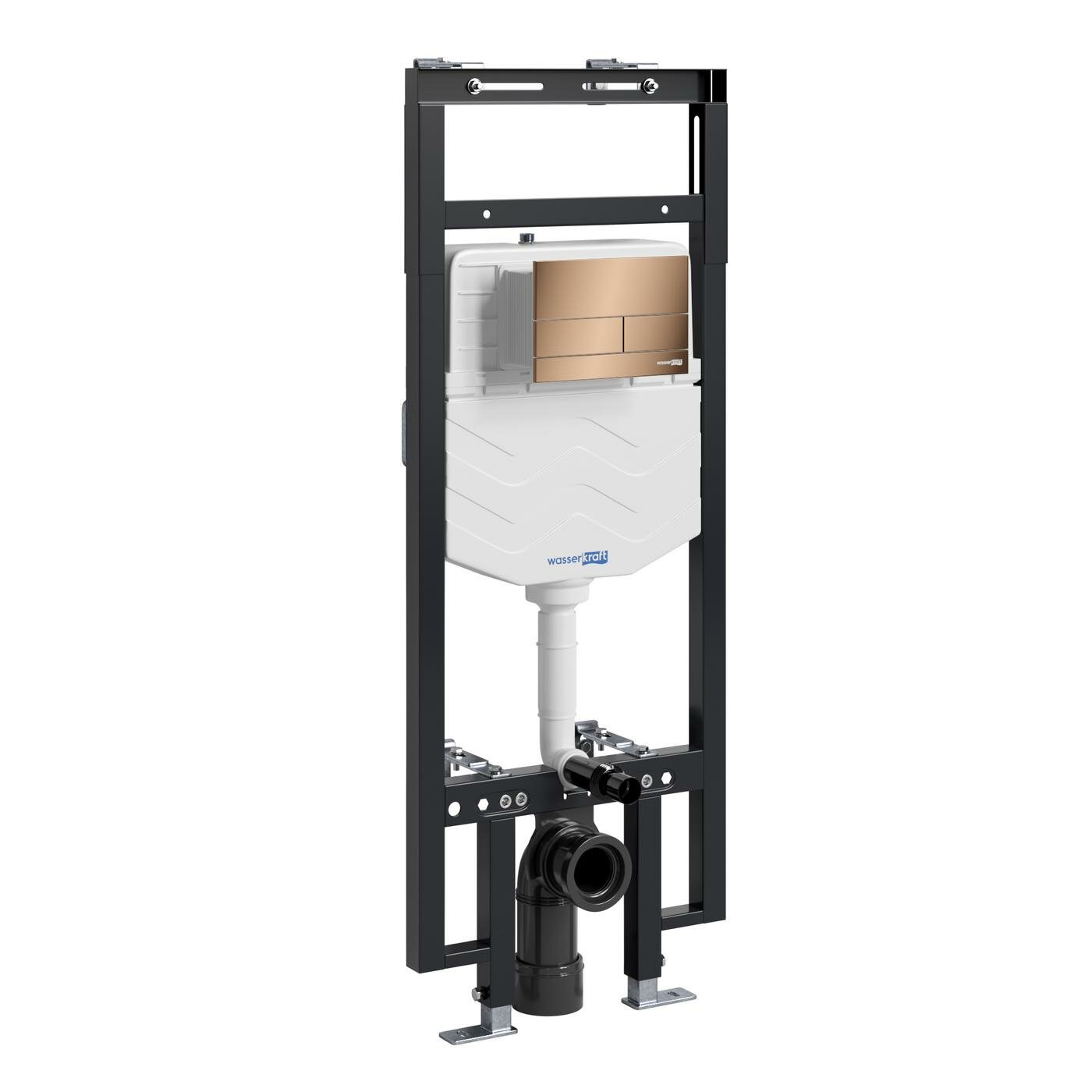 Инсталляция для унитаза WasserKRAFT Dinkel 58TLT.010. ME. RG04 с бачком и кнопкой смыва розовое золото
