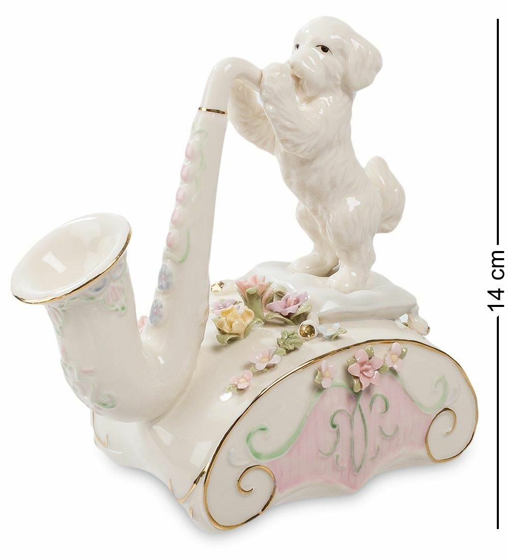 Муз. фигурка Щенок и Саксофон (Pavone) A919455 Pavone, Керамика