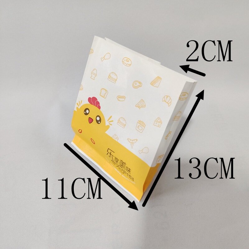 Одноразовые пакеты для жареной курицы, коробки для картошки фри, бумажные пакеты, устойчивые к маслу, для куриных чипсов, бумага для упаковки куриных филе и бургеров, упаковка для жареной еды на вынос