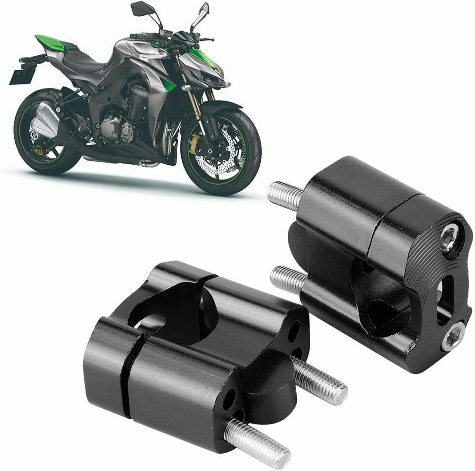 Проставки переходники руля мотоцикла 22/28mm Black