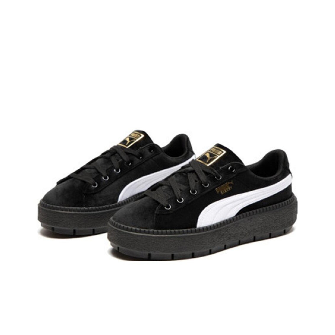 Кроссовки PUMA Platform Trace, размер EU 39 стопа (25CM), черно-белый — фото 1