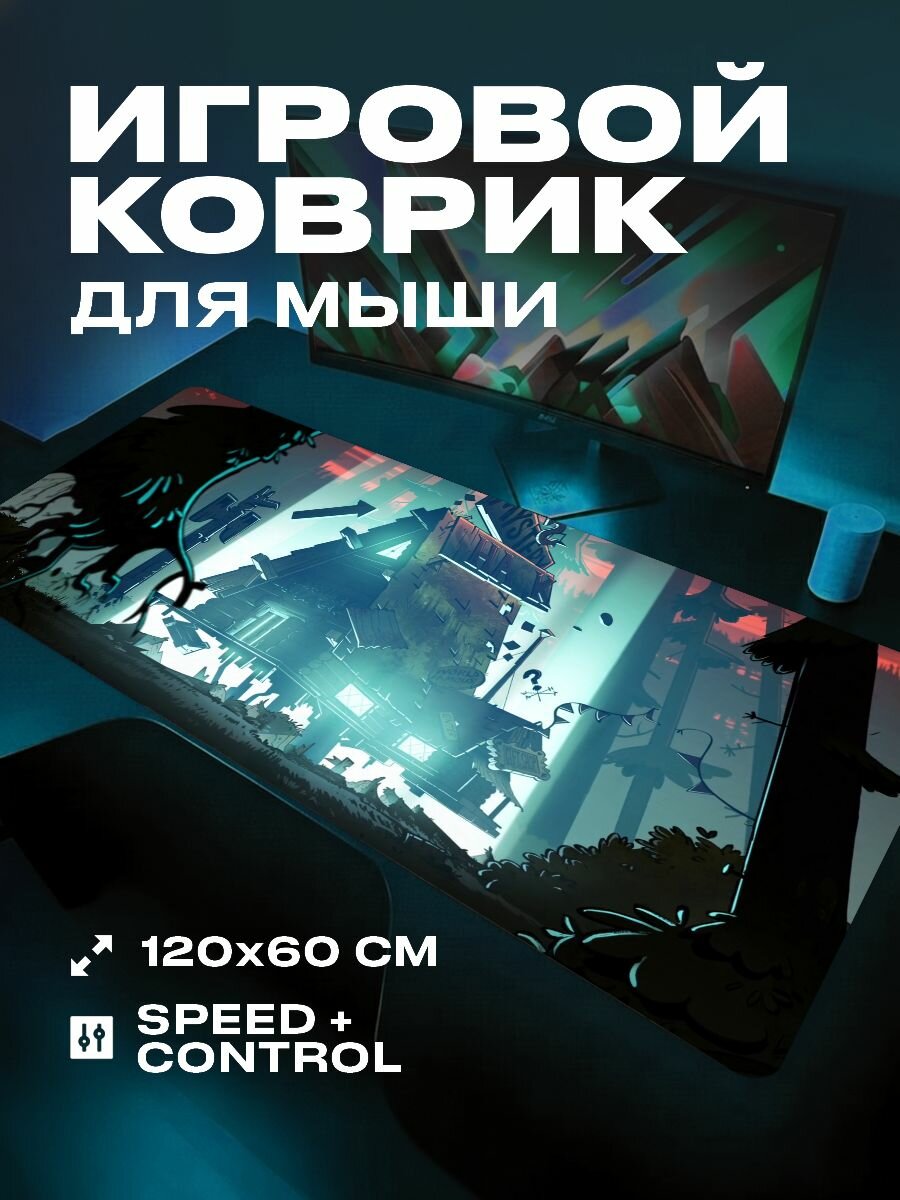Коврик для мыши большой игровой Гравити Фолз 120 60 аниме