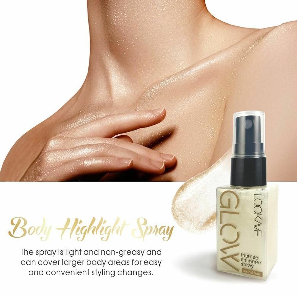 30 мл Жидкий хайлайтер, Водостойкий высокоглянцевый бронзер для тела с блестками