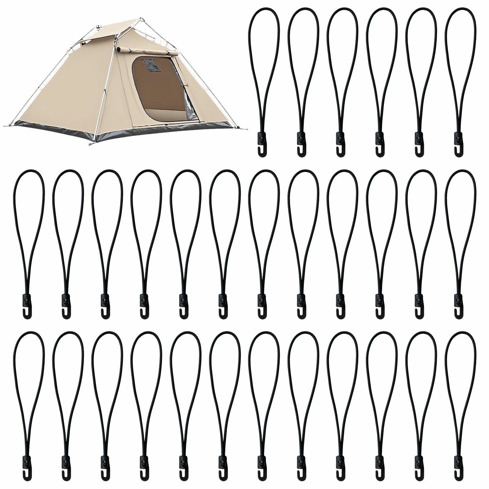 30 шт 4 мм прочный эластичный шнур с крючком для шитья