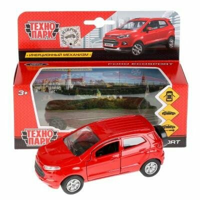 Технопарк Машина Ford Ecosport 12 см, металл, красный 272405 с 3 лет