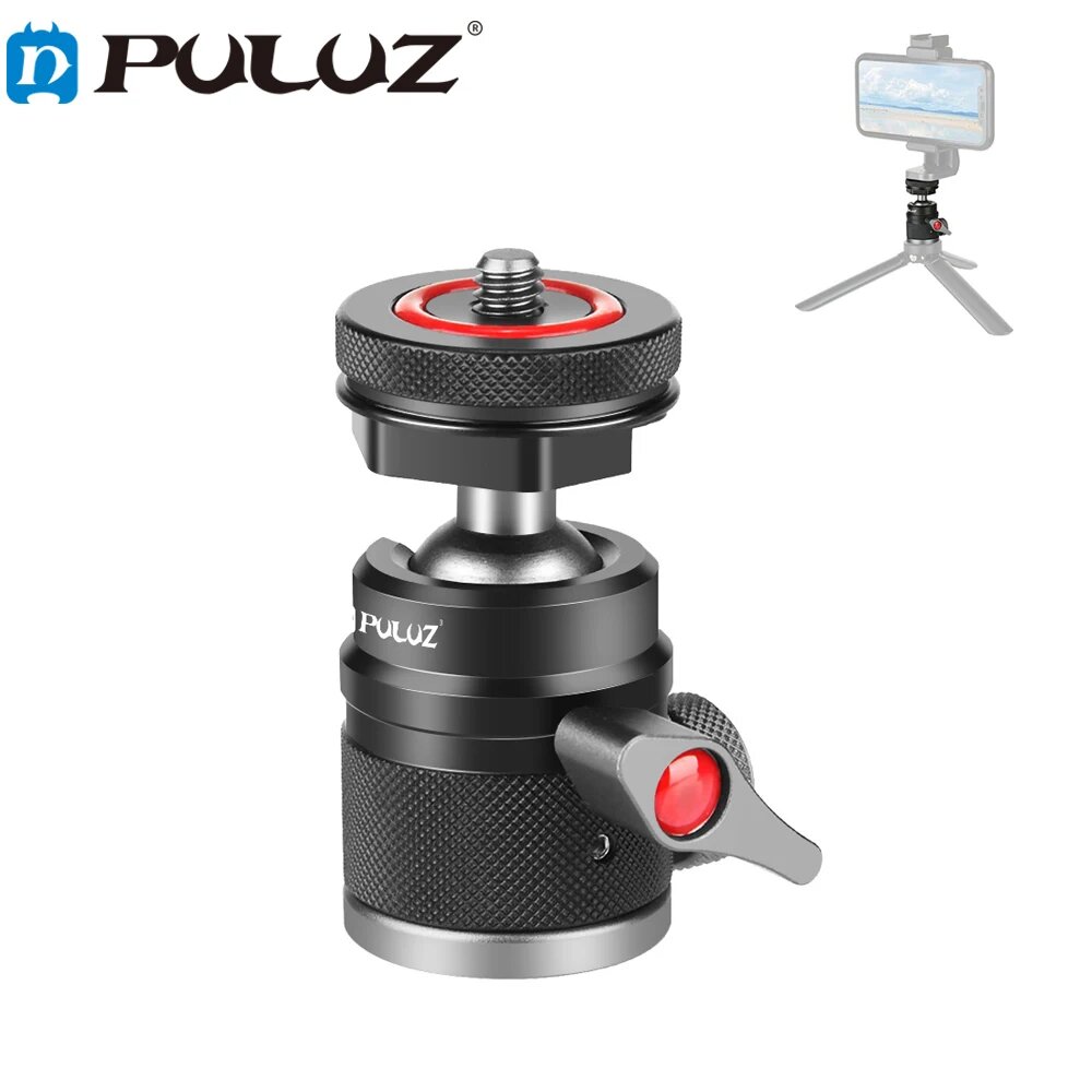 Адаптер шаровой головки штатива PULUZ 360 Panorama из алюминиевого сплава с замком ручки