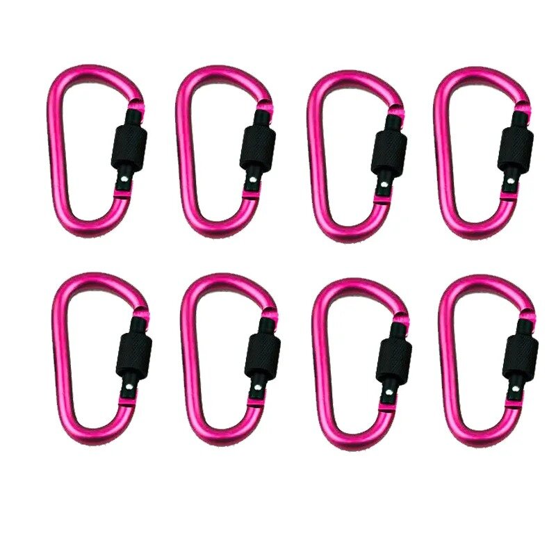 8шт висит алюминиевый карабинер d-кольцо брелок брелок кемпинг Snap Hook Kit