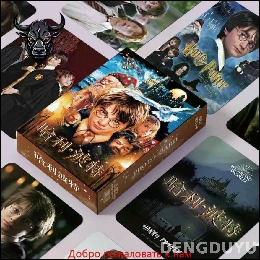 Гарри Поттер Лазерные мини-карты 55 штук, 3-дюймовый набор, качественные карты LOMO для коллекции