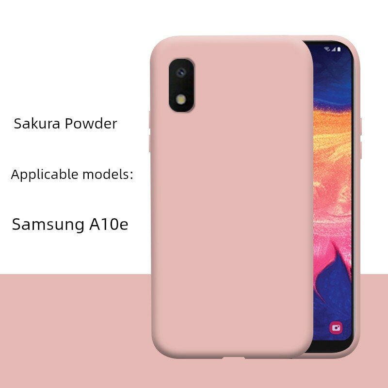 Чехол для Samsung A10e из жидкого силикона, ударопрочный, ультратонкий, розовый цвет, защитный чехол для смартфона