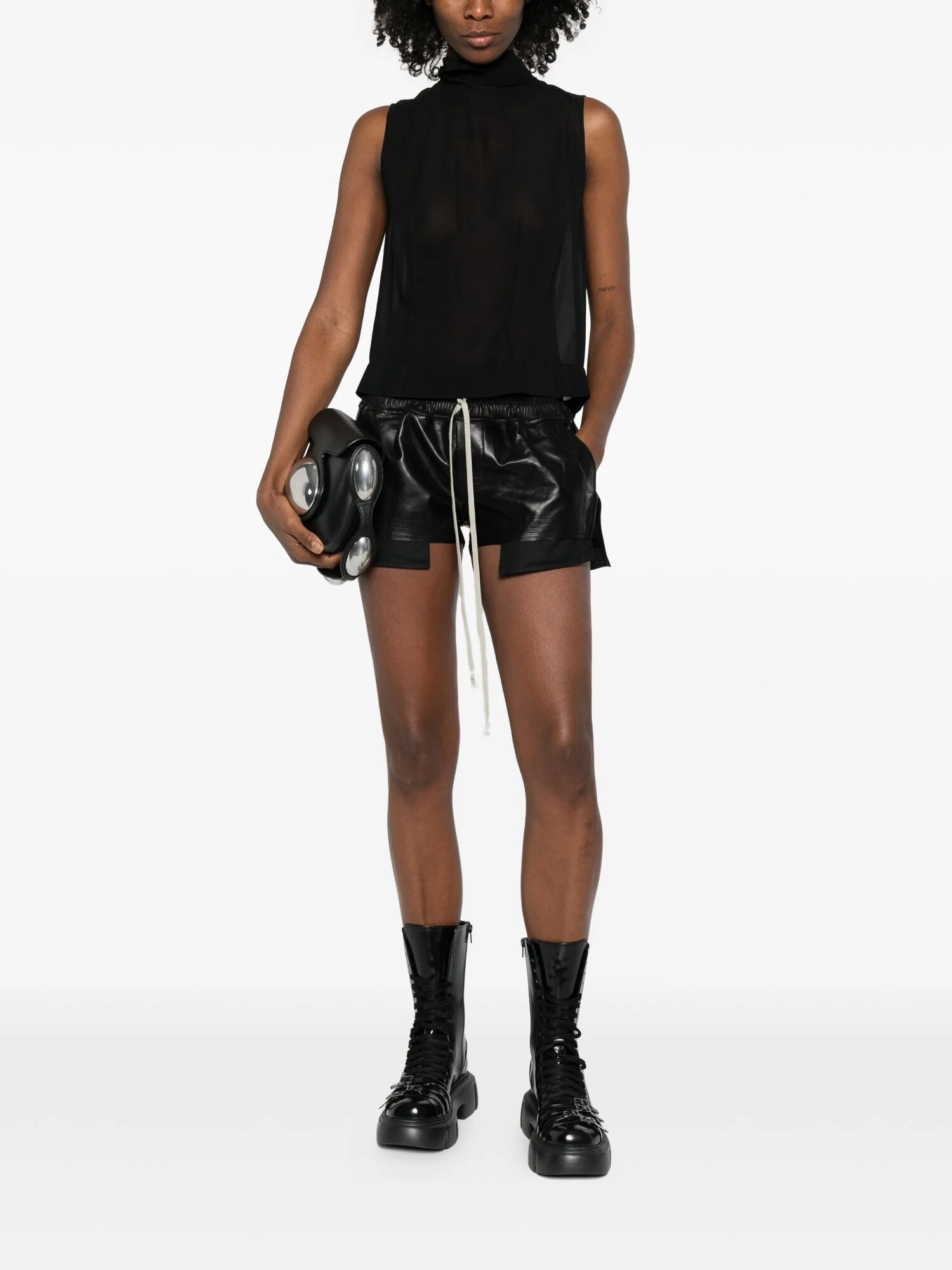 Топ Rick Owens Tabard, размер 40, черный — фото 1