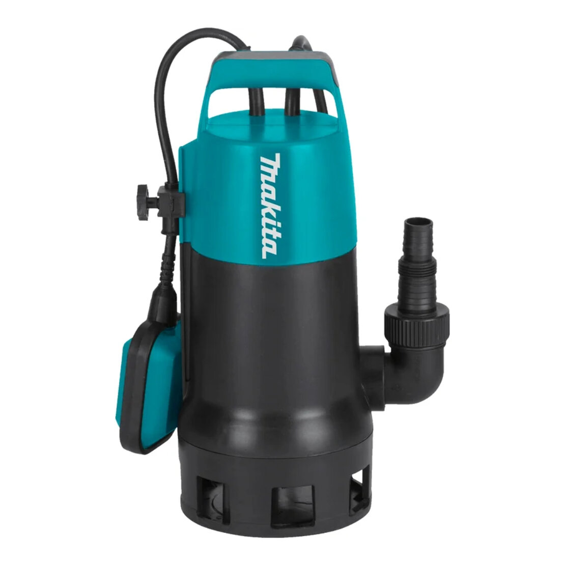 Насос дренажный Makita PF0800, 800 Вт, садовый, 220 л/мин, поплавковый выключатель, синий/черный