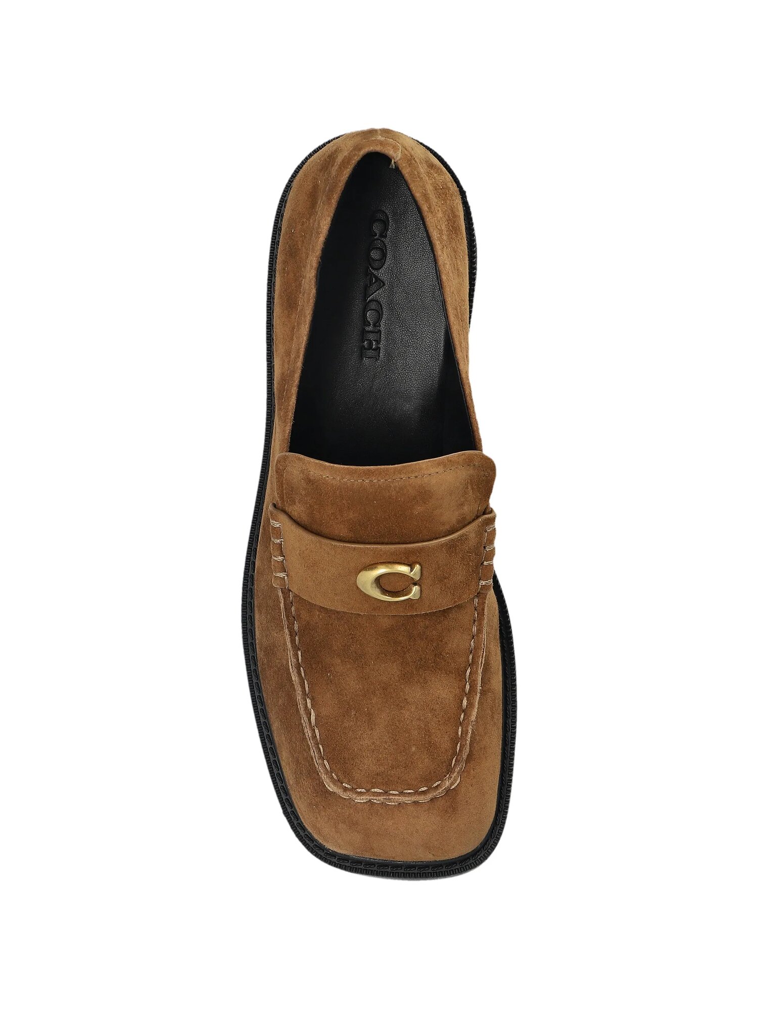 Лоферы Coach Block-heel suede loafers, размер 10, коричневый — фото 1