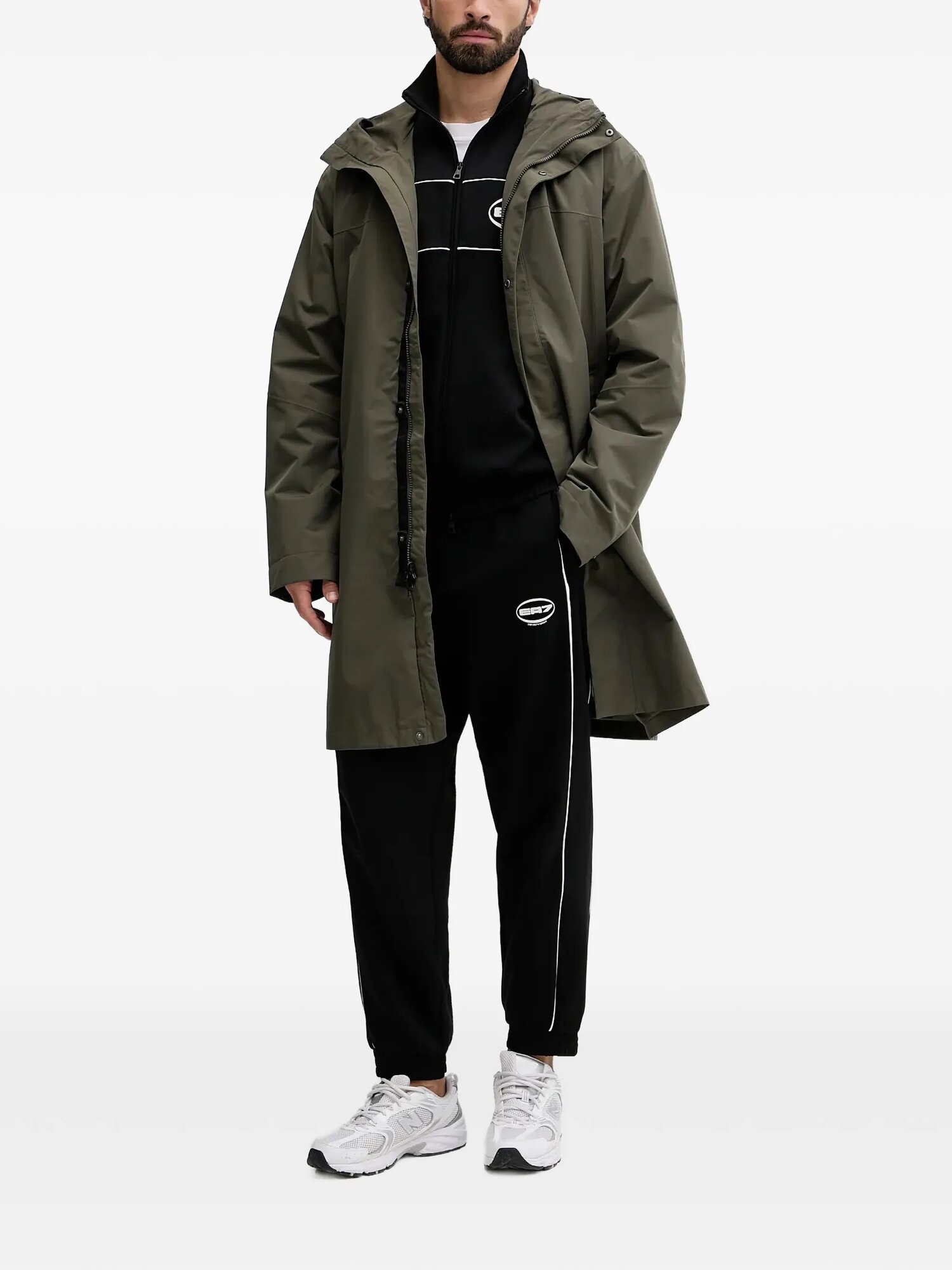 Пальто The North Face Hooded logo-print coat, размер XL, green — фото 1