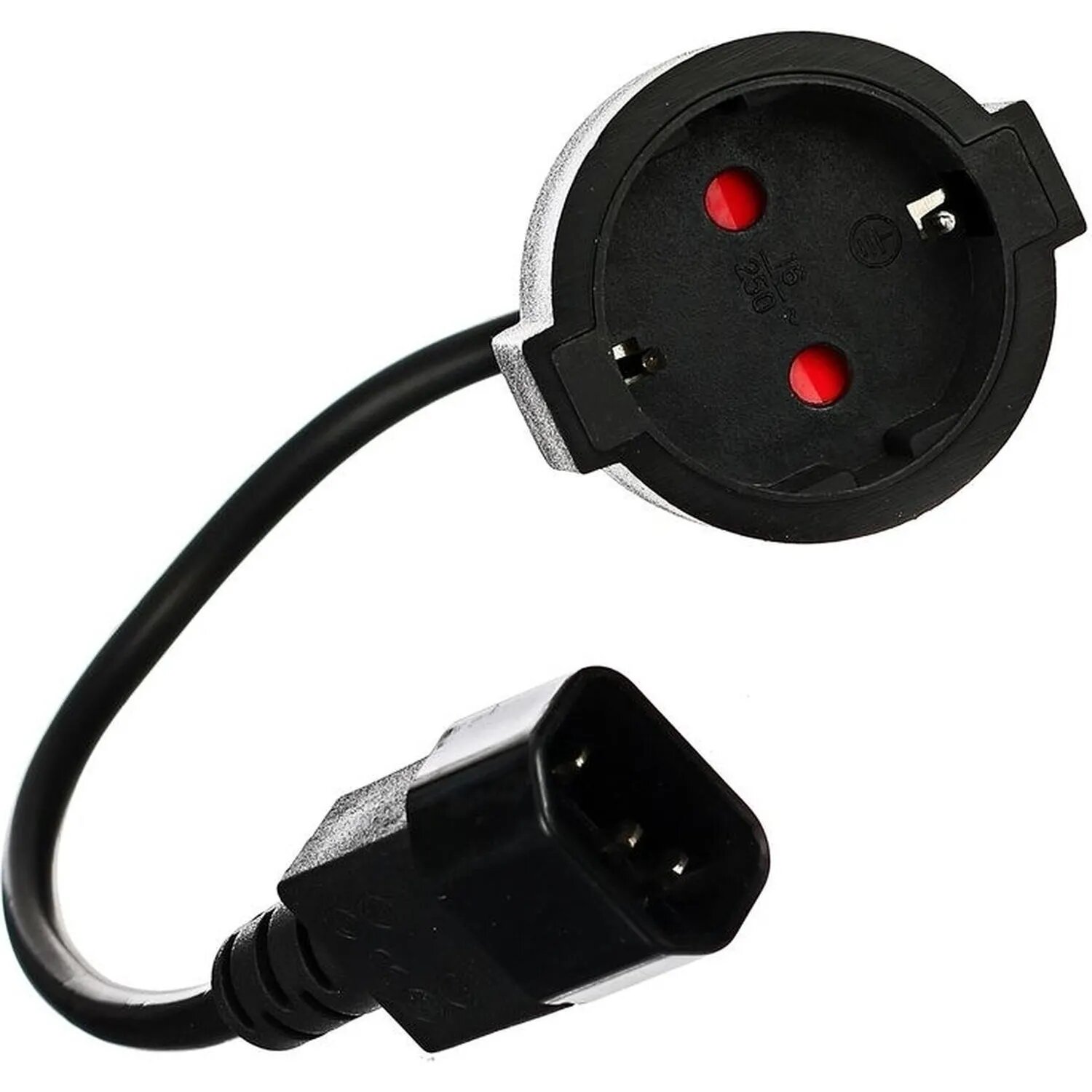 Кабель -переходник UPS -> розетка 3Gx0.75mm2 медь  VCOM 0.15m