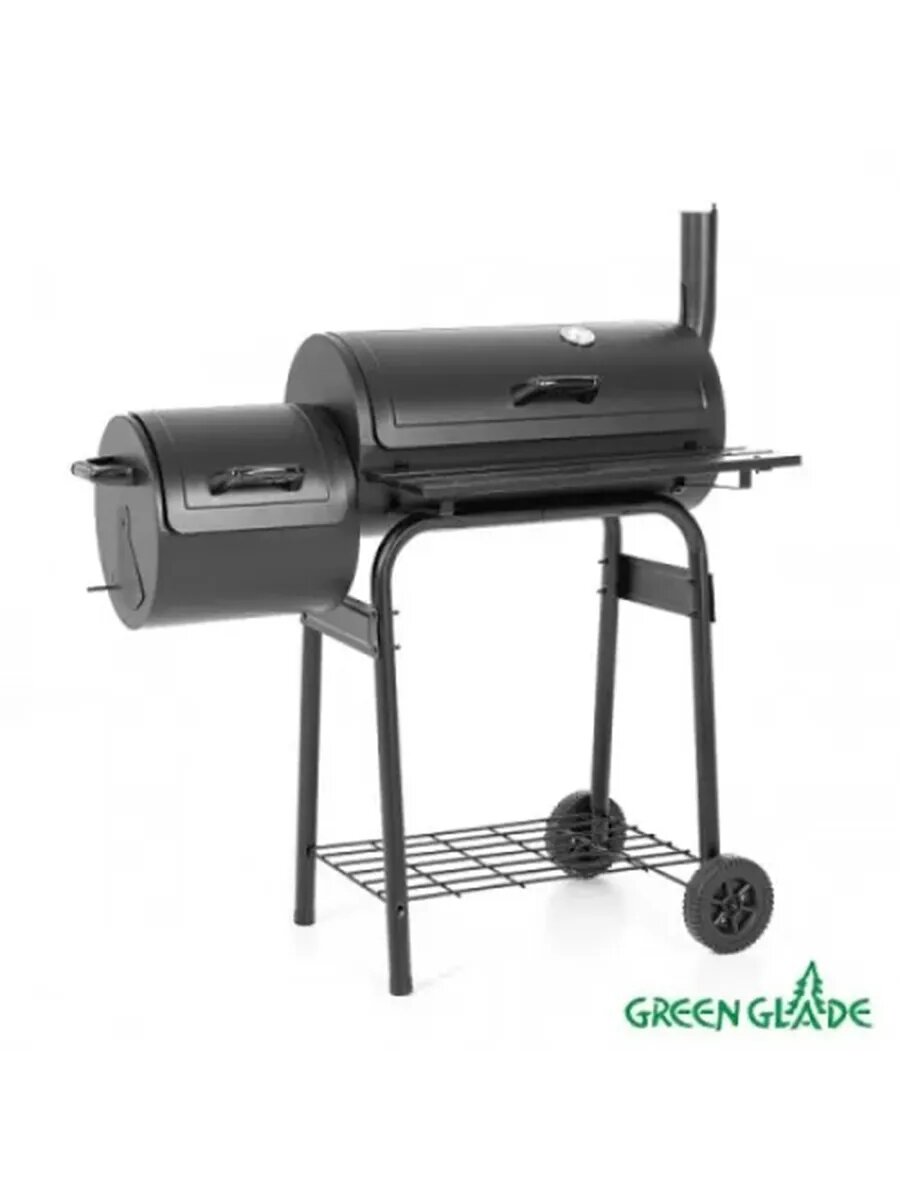 Гриль-коптильня Green Glade Смокер 11092, черный, углеродистая сталь, 31×26,5 см, антипригарное покрытие