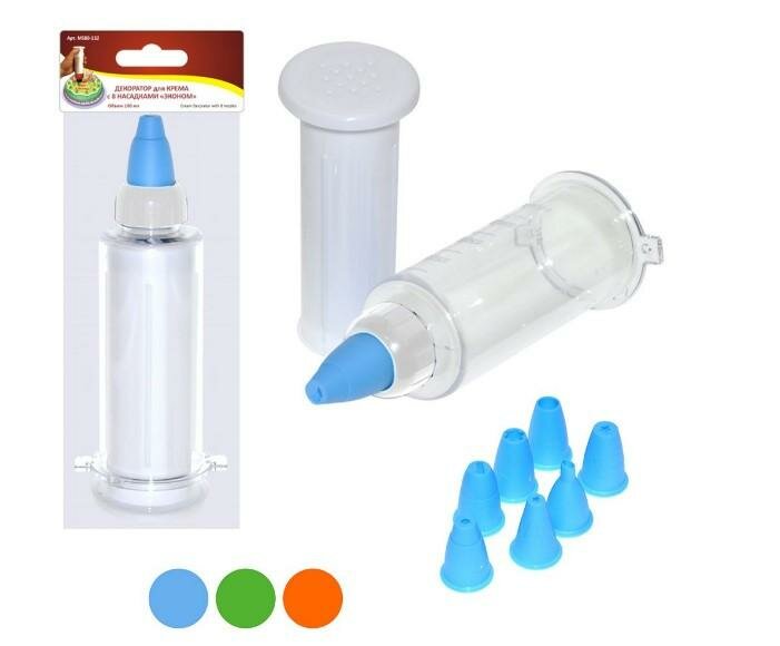 Шприц кондитерский 23СМ + 8 насадок эконом мультидом