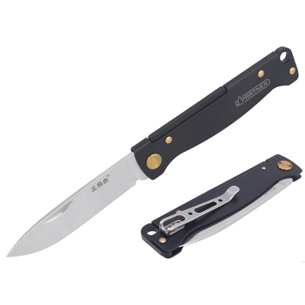 Складной нож SanRenMu PT711-SB, сталь Sandvik 12C27