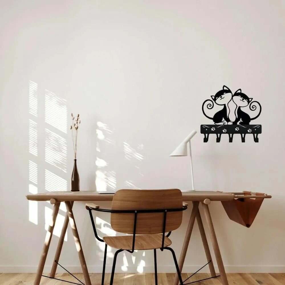 Ключница настенная "кошки" с 5 крюч.