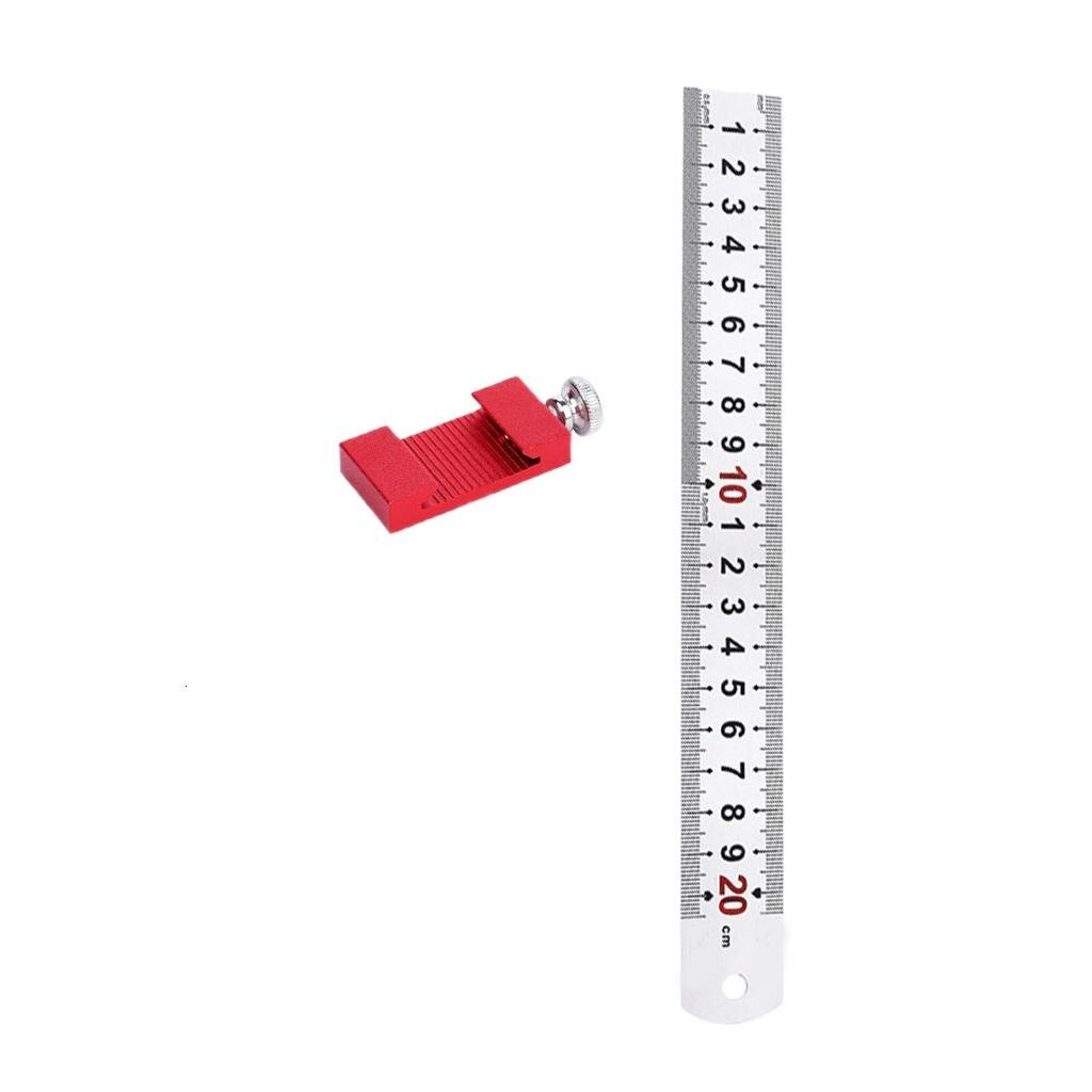 Линейка столярная с фиксатором, 20CM