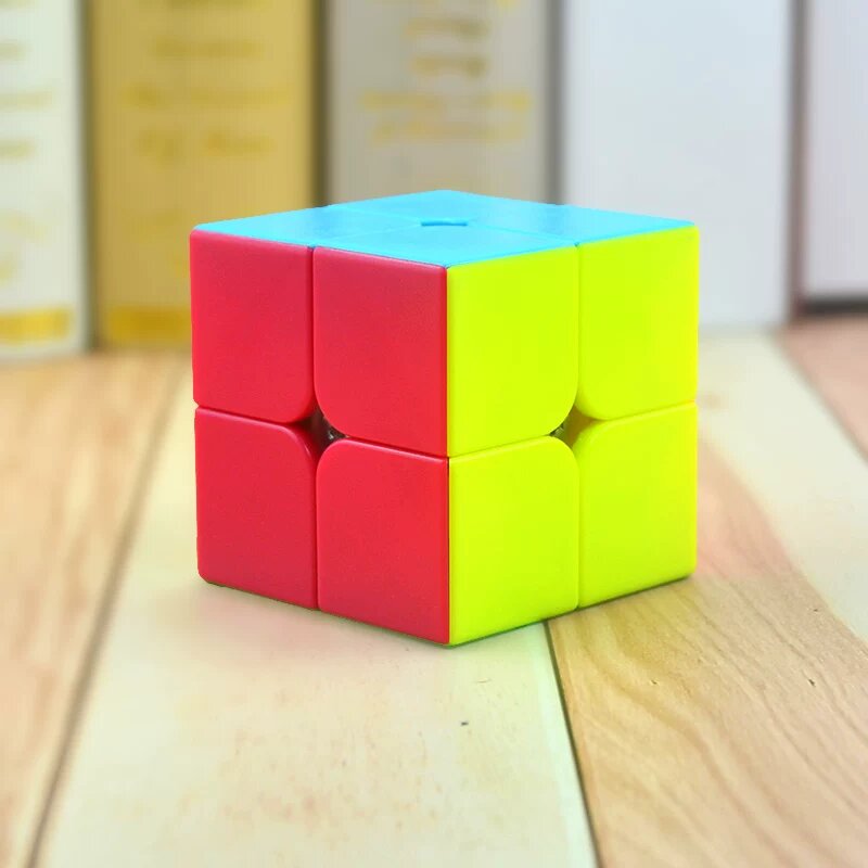 Набор магических кубиков Qi Yi Solid Color 2x2 и 3x3 с руководством и подставкой, гладкое вращение, подарок-пазл