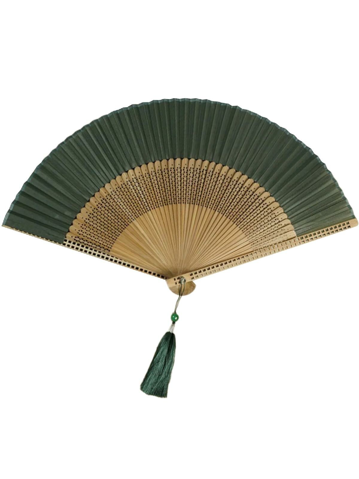 Складной веер из тонкого шелка и бамбука Китайский веер с нежной текстурой