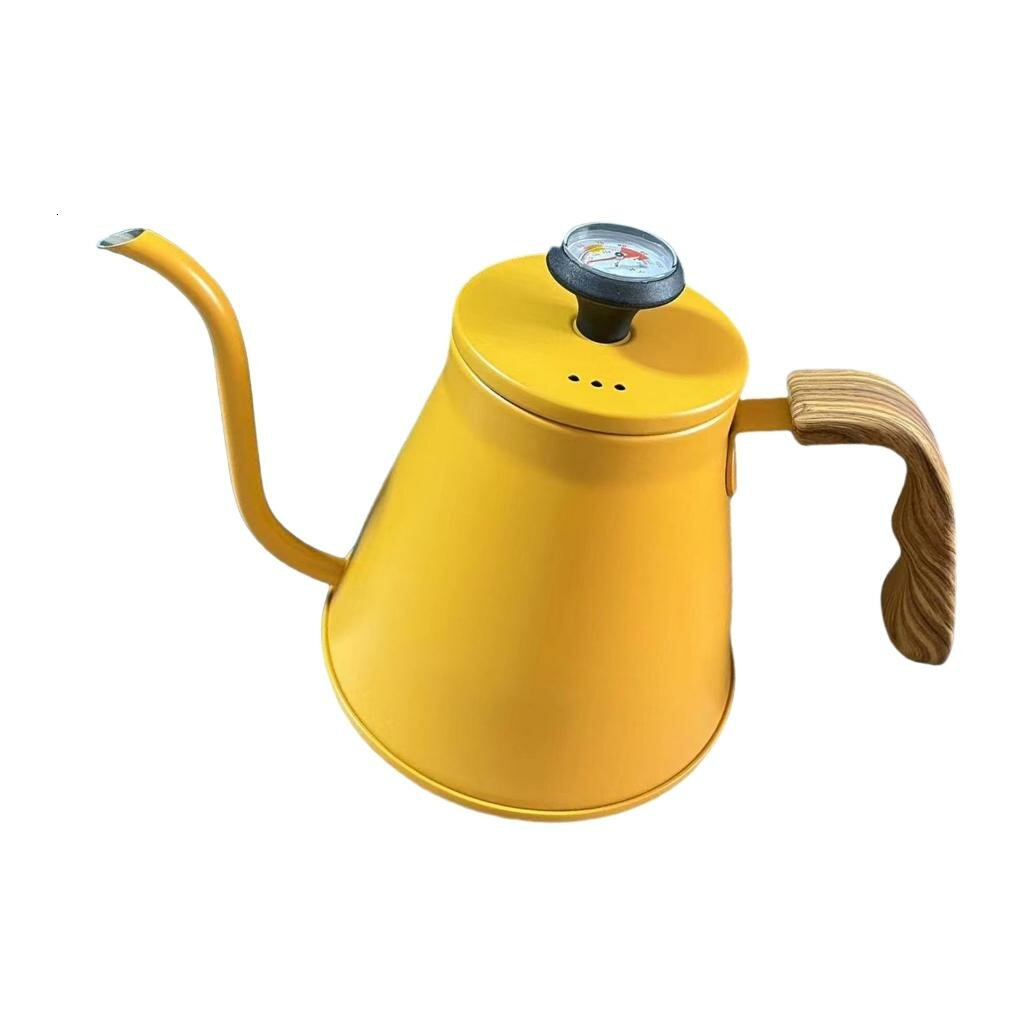 Сталиная гейзерная кофейная кружка 1,2 л с термометром, Желтый