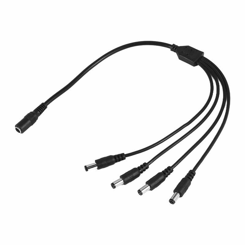 1 на 4 питания постоянного тока 4-портовый разветвитель Кабель-адаптер Камера видеонаблюдения