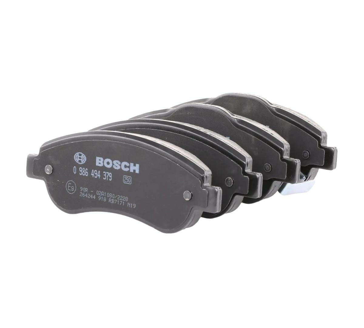 Колодки тормозные BOSCH 986494379 передние, с датчиком, Honda CR-V III 2.0, 2.2 CTDi 01, 07-