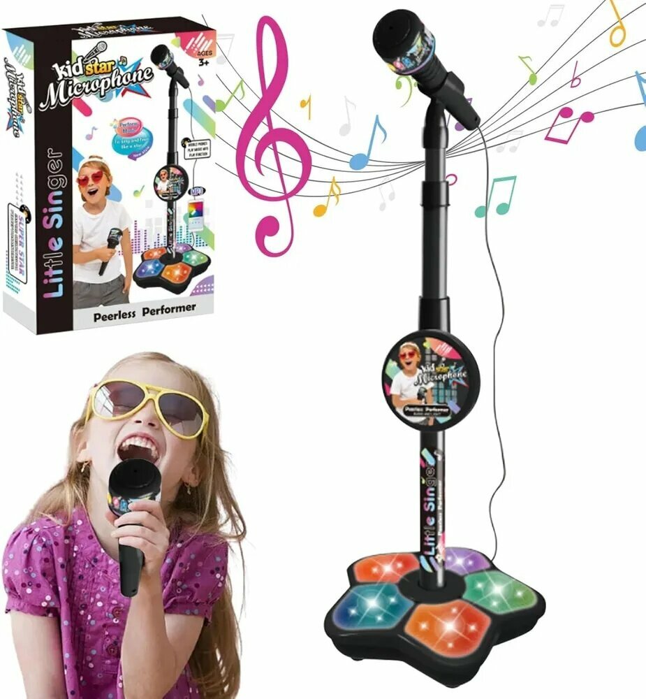 Детский микрофон на стойке Шоу / детские музыкальные инструменты