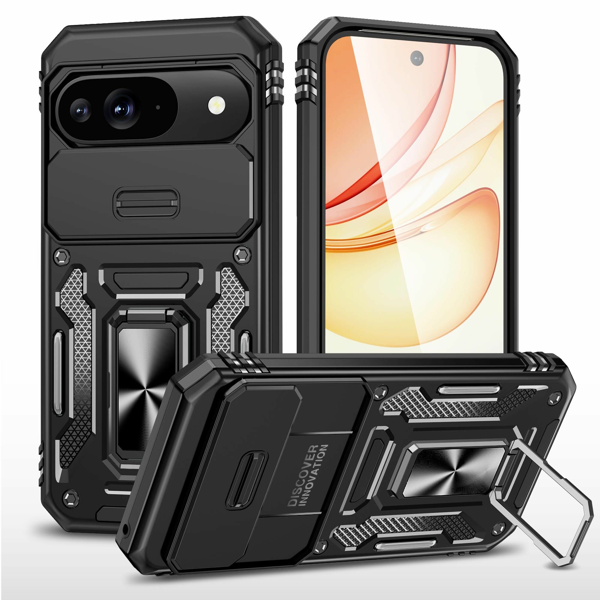 Чехол Safe Case с кольцом и защитой камеры для Google Pixel 9 / Pixel 9 Pro черный