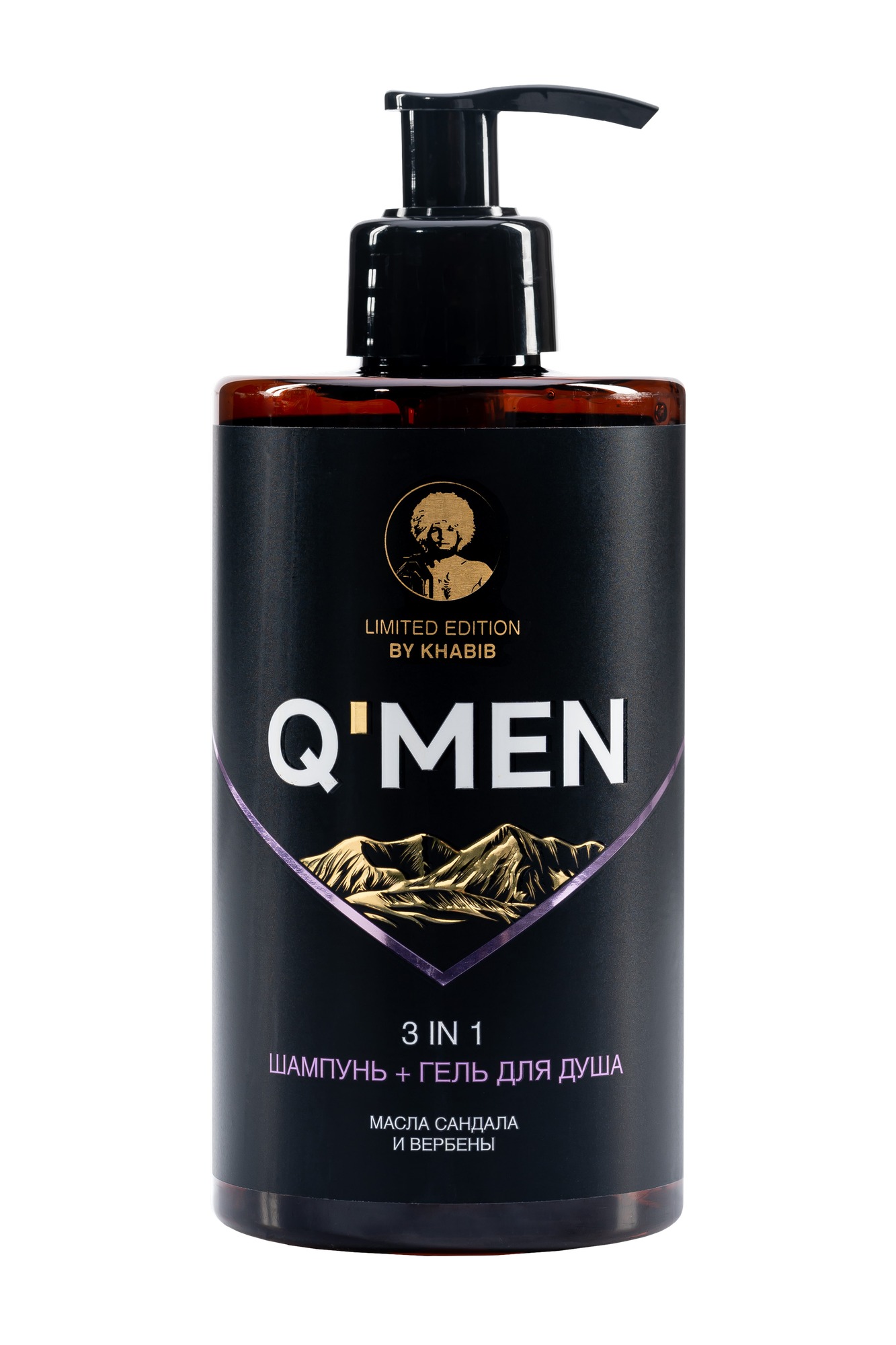 Шампунь и гель для душа мужской Q'men, 3в1, масла сандала и вербены, 640мл