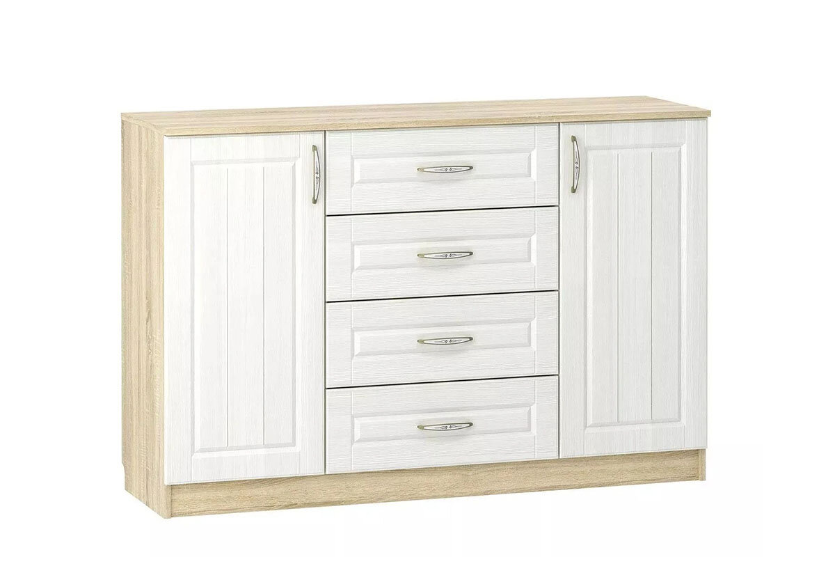 Тумба Оливия НМ 040.35 Х, Дуб Сонома/белое дерево