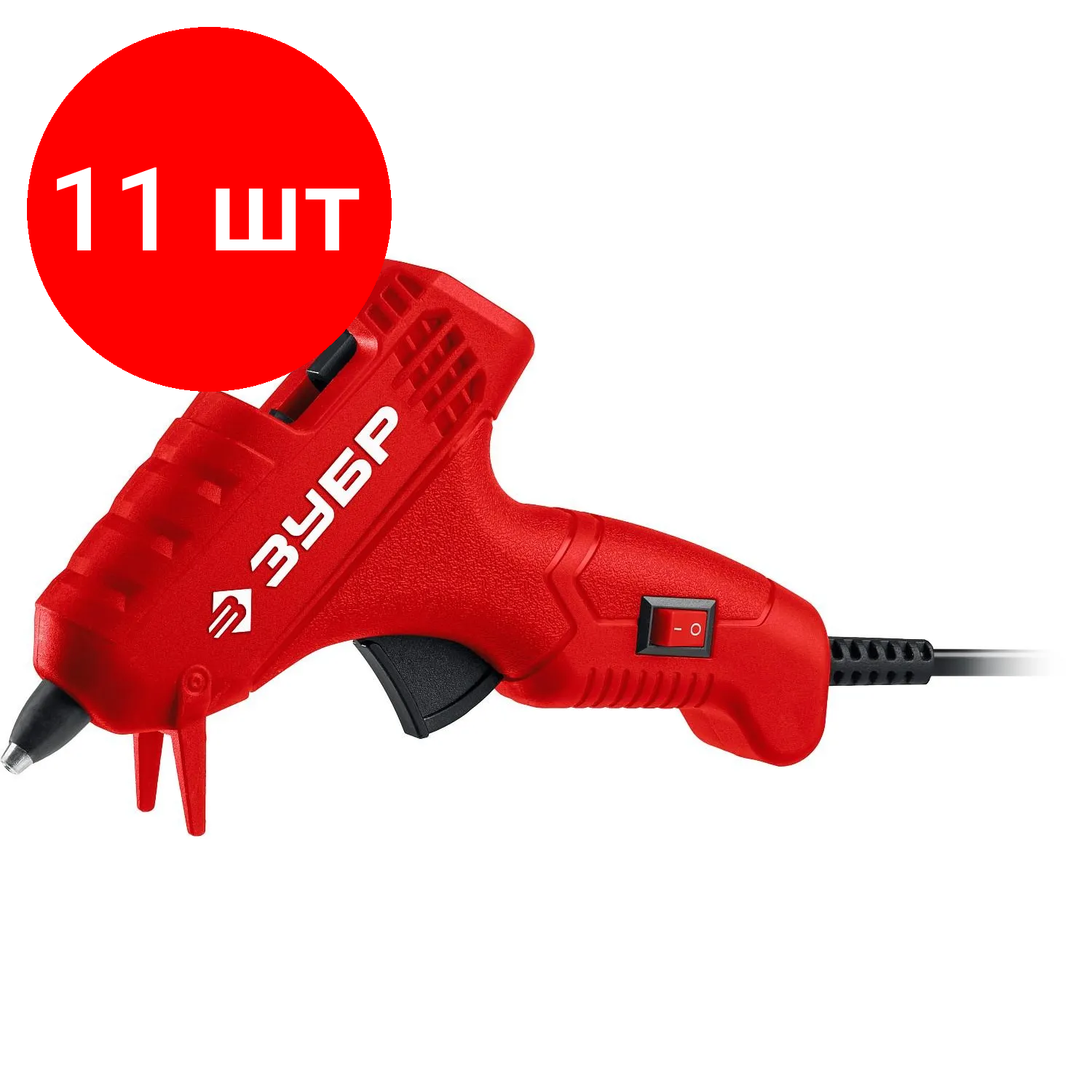 Комплект 11 штук, Пистолет клеевой ЗУБР Мастер 7, 25Вт, 7мм (06851-7)