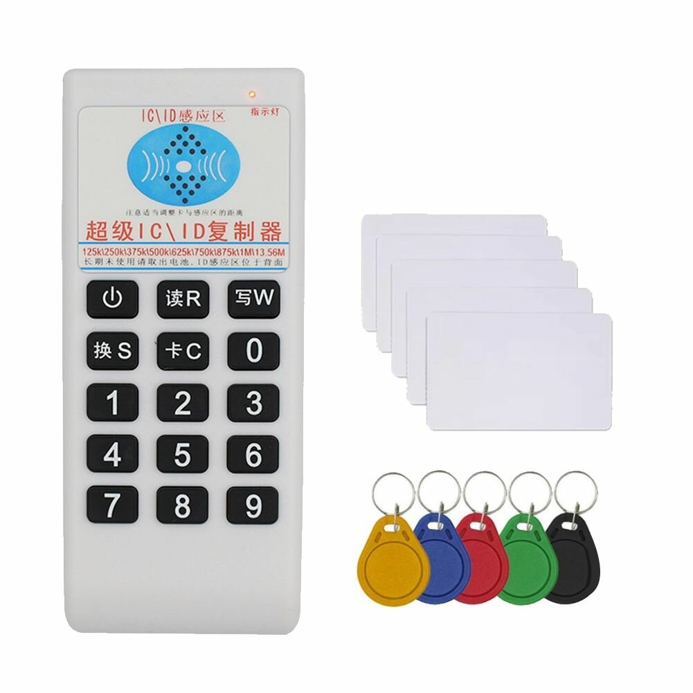 RFID NFC Устройство Для Чтения И Записи IC Карт +5XUID Карт/Брелоков 125 КГц-13.56 МГц. Дубликатор Смарт-Карт ID. копирование брелоков запись uid меток для создания копий
