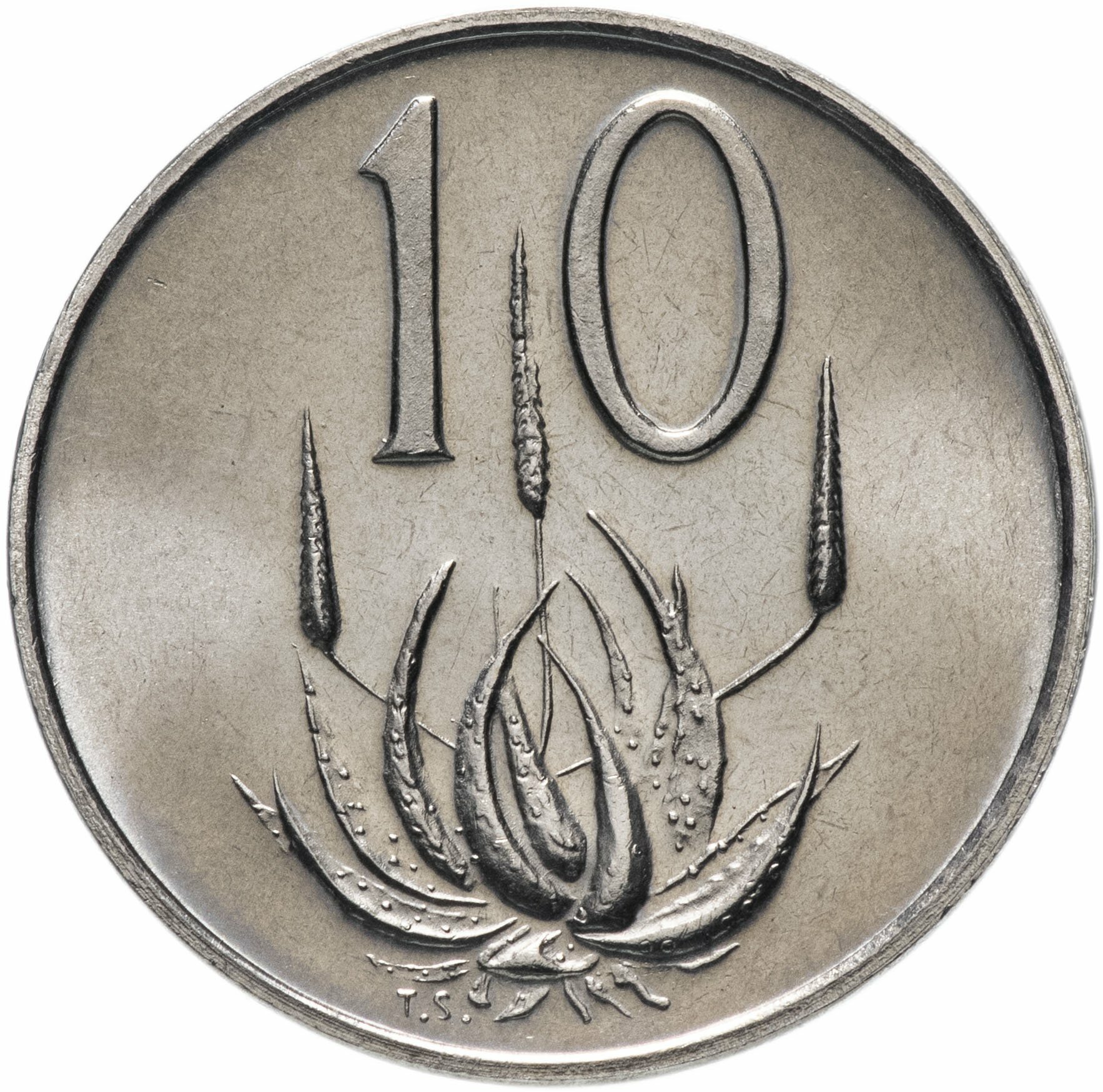 ЮАР 10 центов cents 1978, Никель, в сохранности AU-UNC
