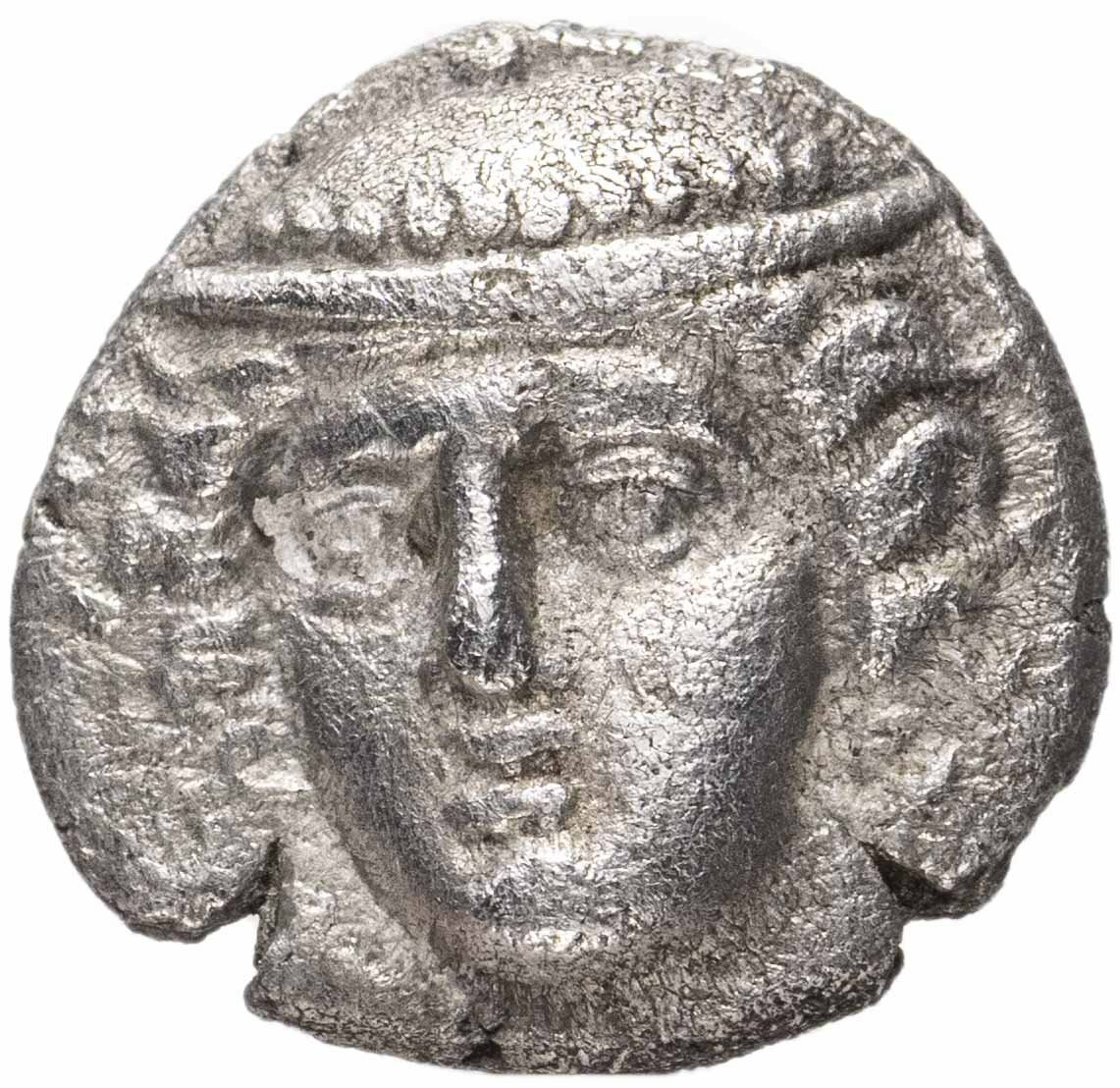 Фракия, Энез Энос, 405/4-400/399 годы до Р Х , Диобол Гермес, Козёл, Серебро, в сохранности VF