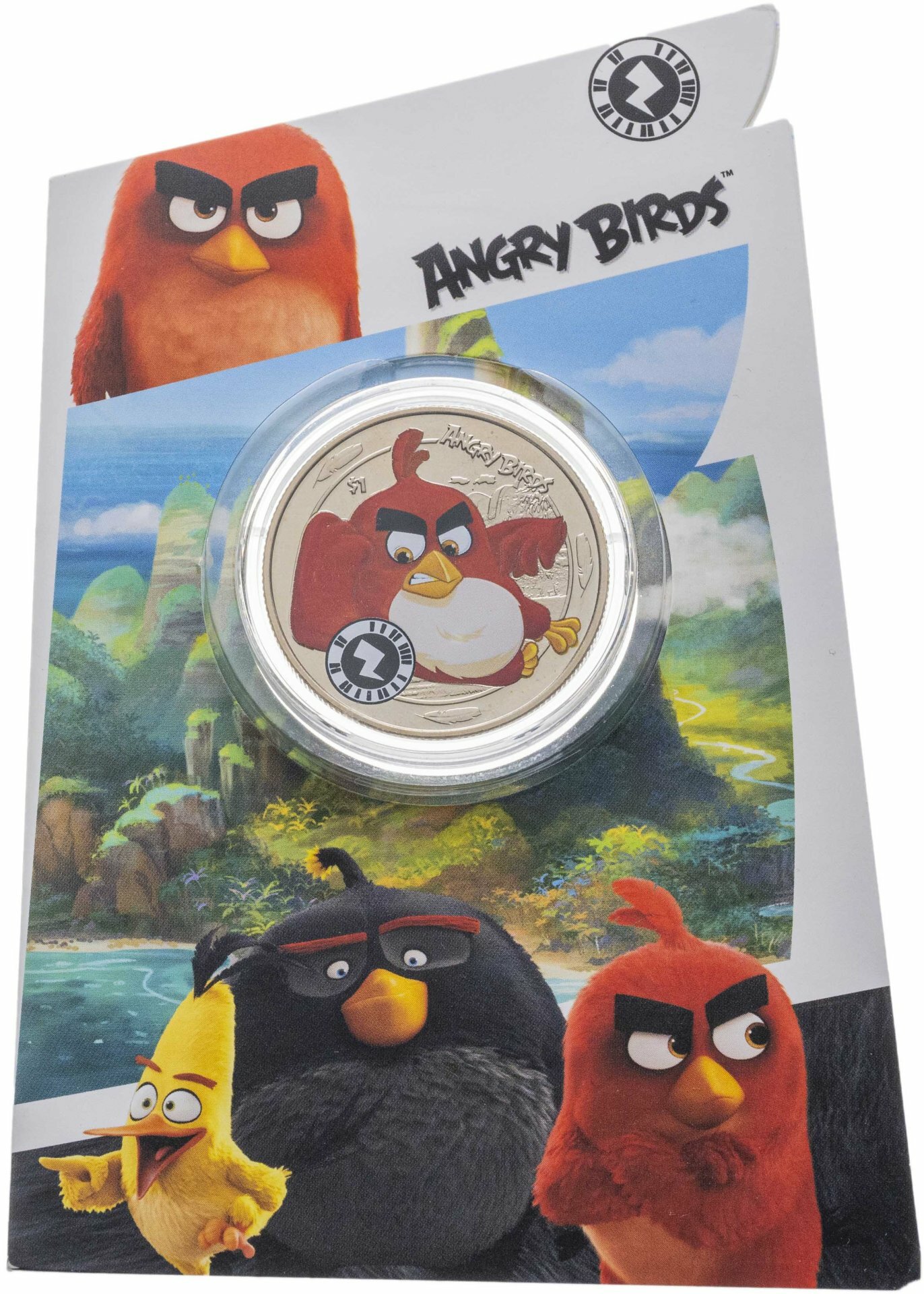 Сьерра-Леоне 1 доллар 2018 "Angry Birds - Рэд", Мельхиор медь-никель, в сохранности UNC