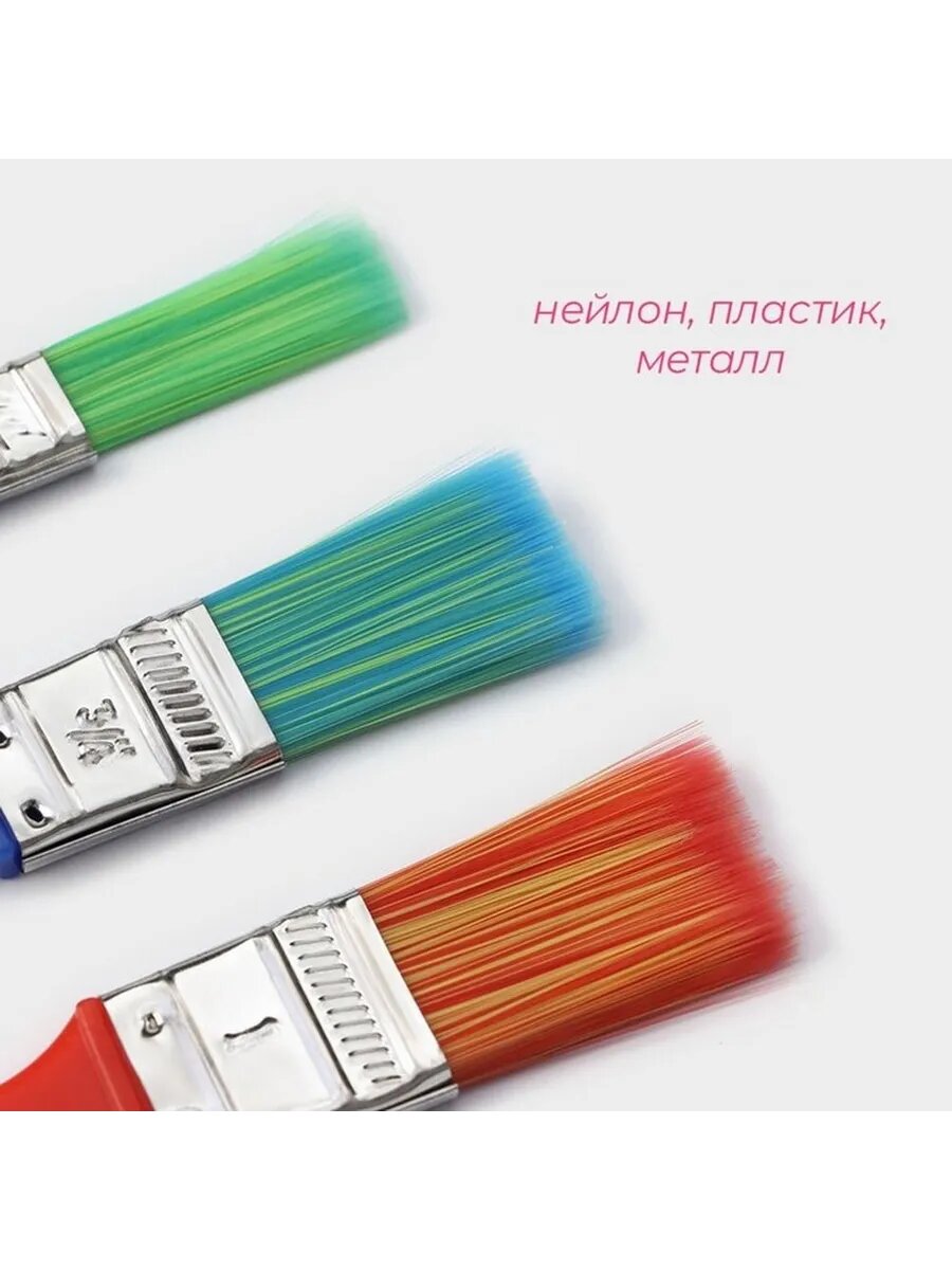 Кисточки для глазури и декора, 3 шт.