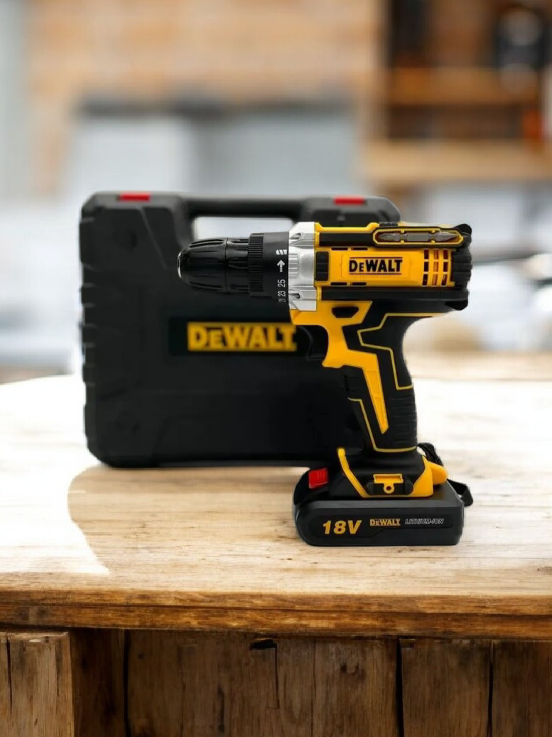 Шуруповерт аккумуляторный + набор инструментов / дрель с 2 аккумуляторами