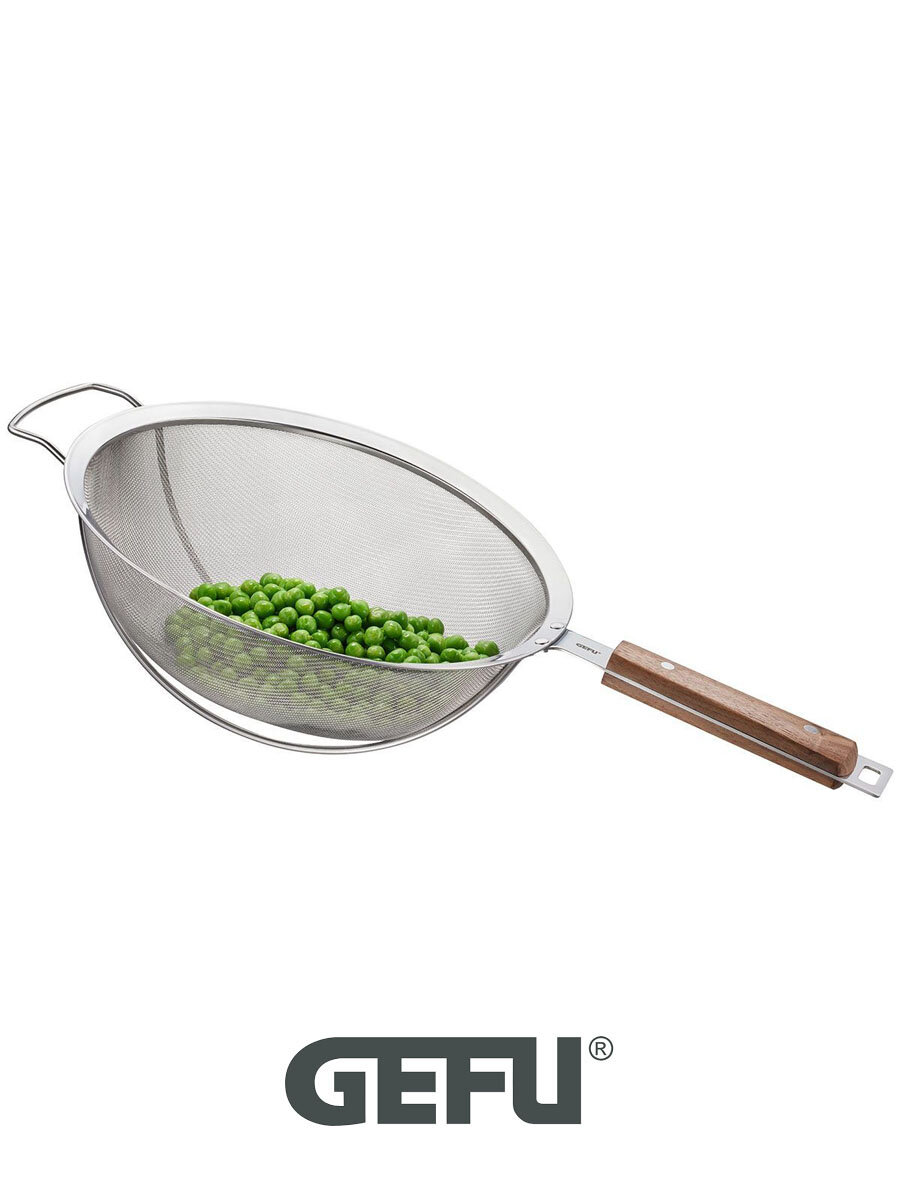 Сито с деревянной ручкой GEFU Passo 24см, нержавеющая сталь, дерево, Германия