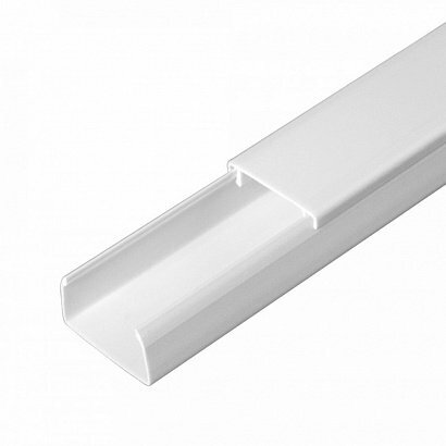 Кабель-канал ПВХ с двойным замком белый 25х16 (40 штук) Промрукав