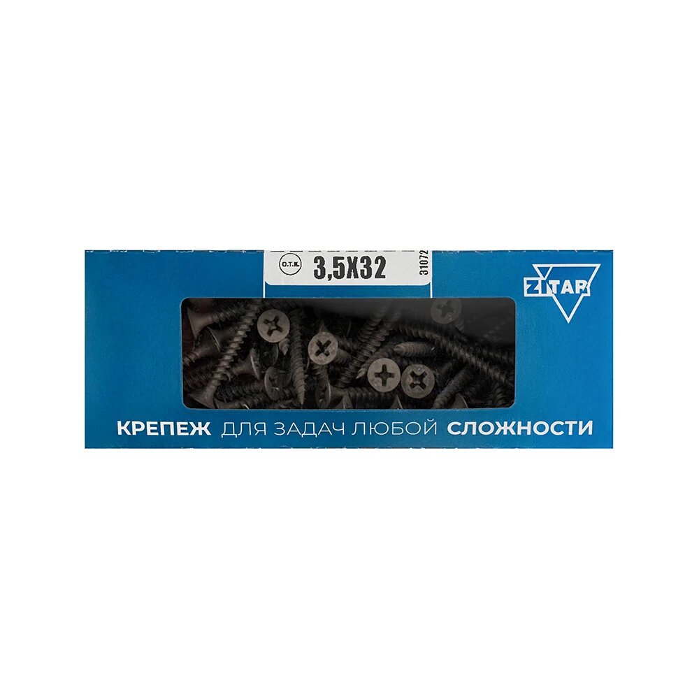Саморез ШСГМ Zitar 3,5х32 200 шт, коробка с окном 102699 — фото 1
