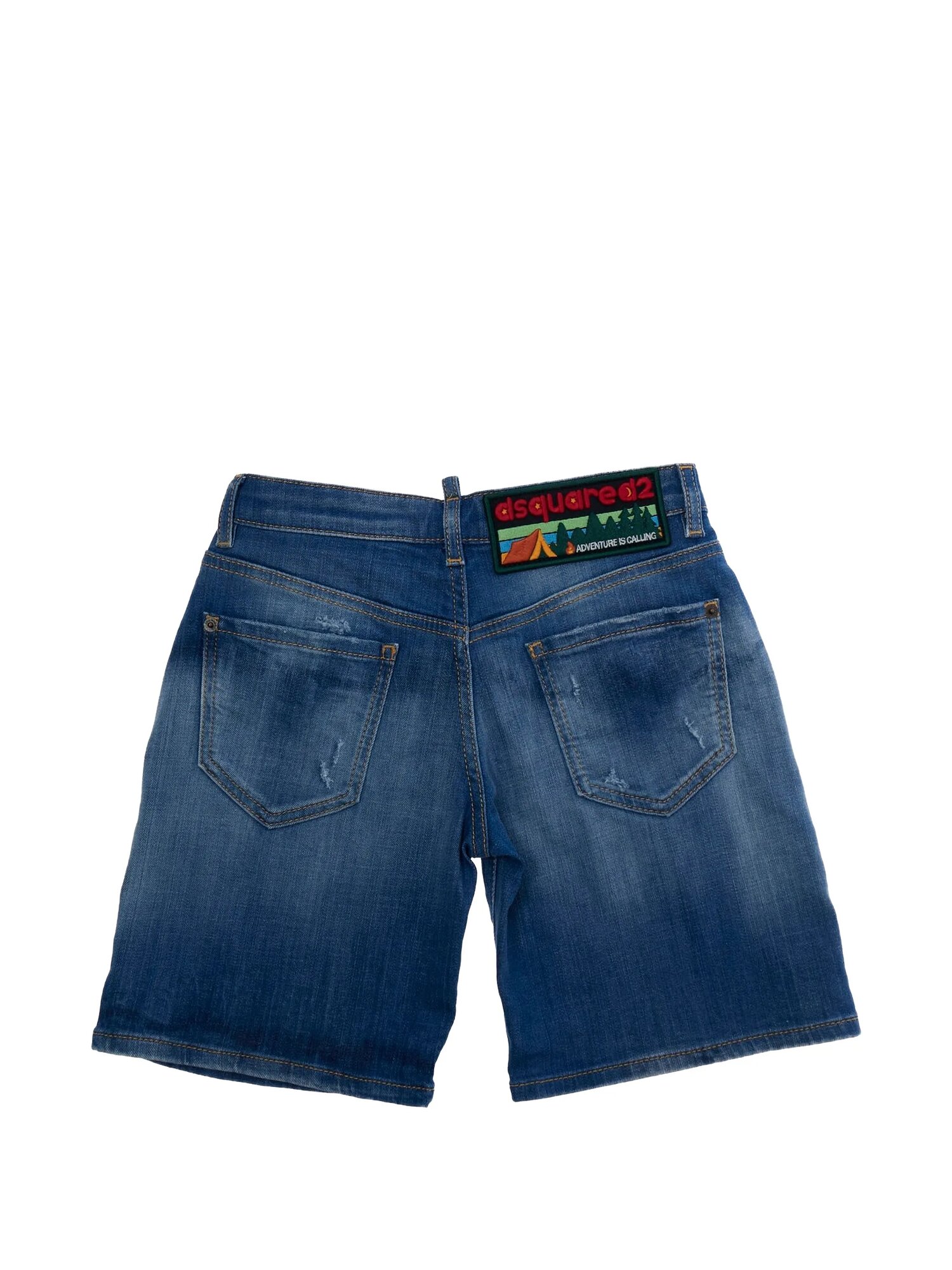 Шорты DSQUARED2 Logo-patch denim shorts, размер 10 лет, синий — фото 1