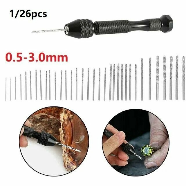 Мини-Крошечные Сверла HSS С Быстрозажимным Патроном 0,5-3,0 мм Ручная Модель Ремесла DIY Инструмент