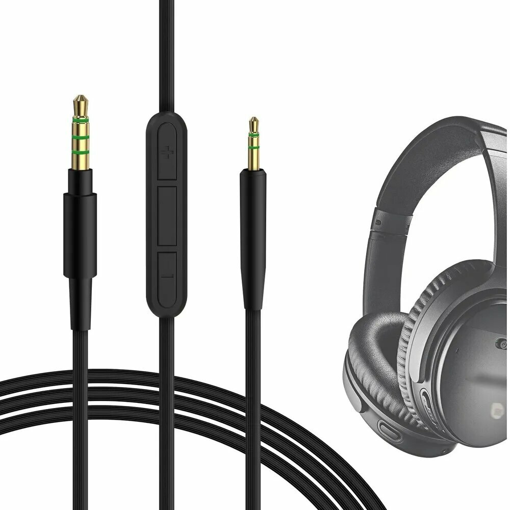 Аудиокабель с микрофоном, совместимый с Bose QC45 35 II 35 25, NCH700, 700, кабелем SoundTrue II, сменным стереокабелем Aux 2,5 мм со встроенным микрофоном (1,7 м)