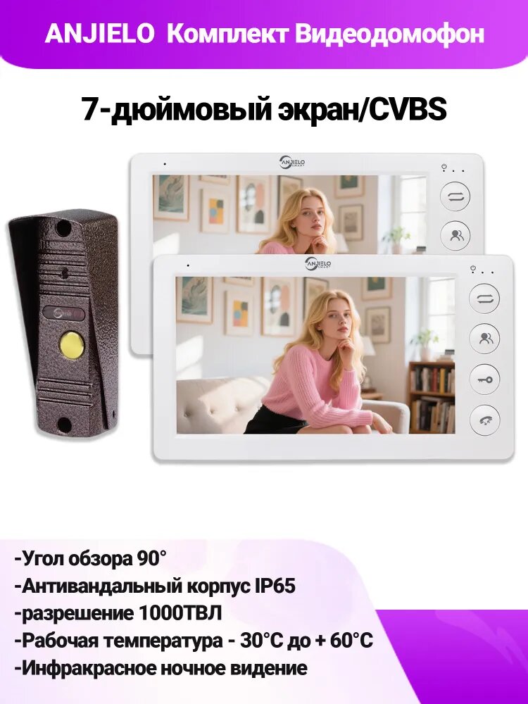 Умный видеодомофон с ИК-подсветкой и защитой IP65 безопасность и надежность для вашего дома!