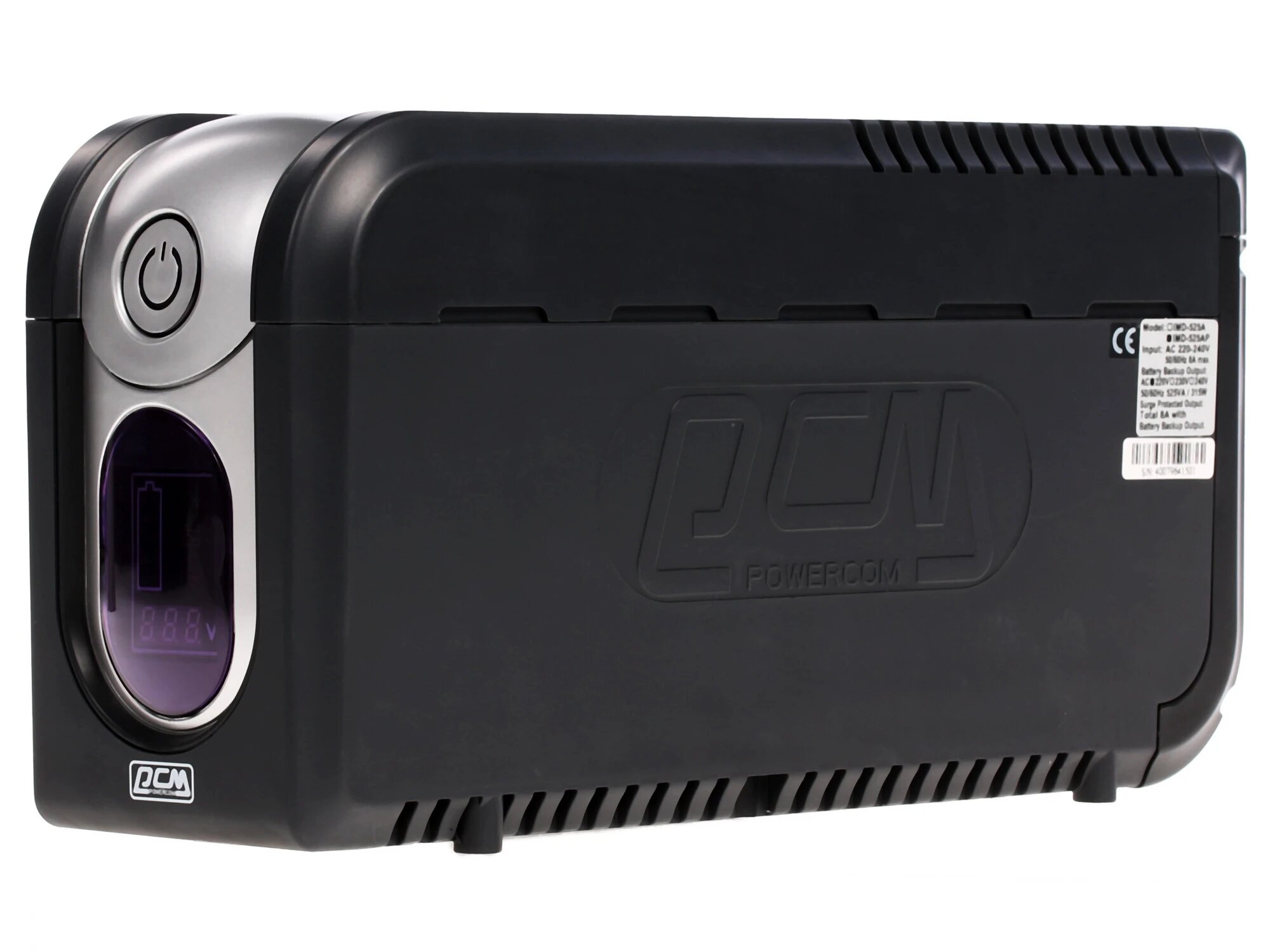 ИБП Powercom Imperial IMD-525AP (IMD-525A-6C0-244P), черный, интерактивный, 525 ВА / 315 Вт — фото 1