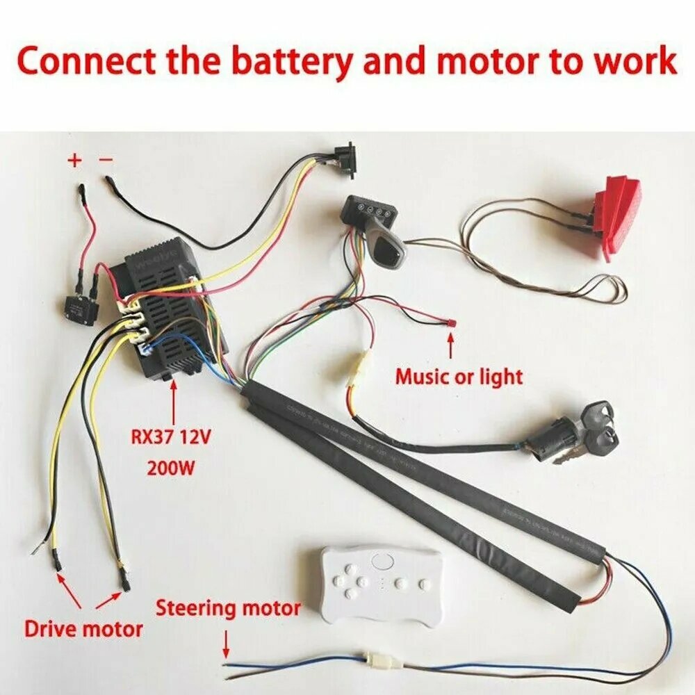 Weelye DIY Wire Switch Receiver RC Kit модифицированный Детский Электромобиль