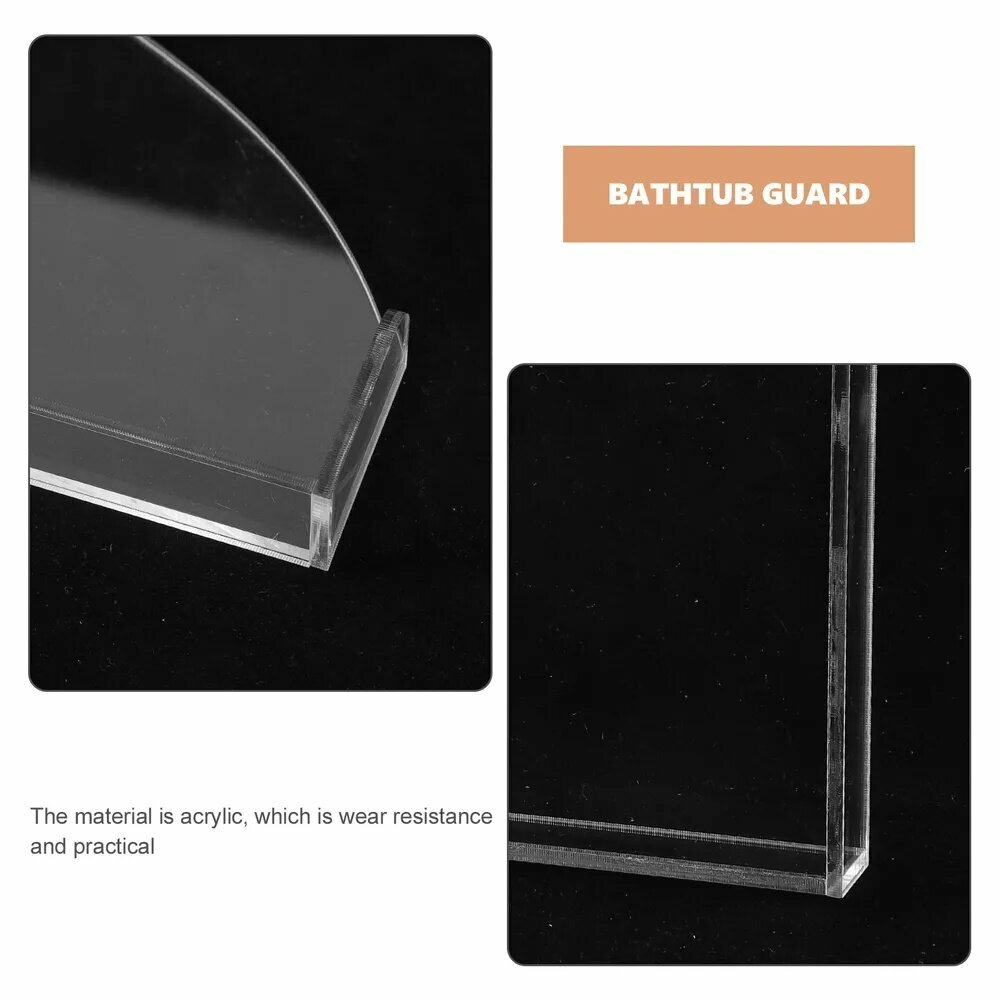 Набор из 2 прозрачных акриловых экранов-защит от брызг для ванной, удобная уборка, для кухонного использования